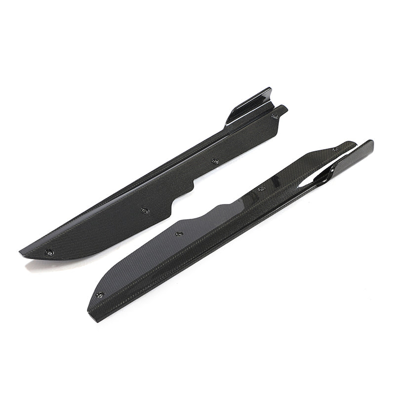 20 23 Chevy Corvette C8 Ik Style Winglet Side Skirt Extension Carbon