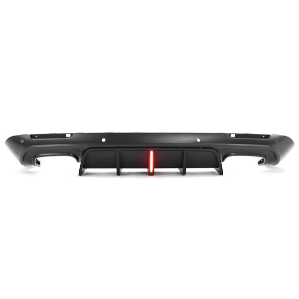 15-23 Dodge Challenger IK V5 Rear Diffuser Lip w/ LED Light - Matte Bl ...