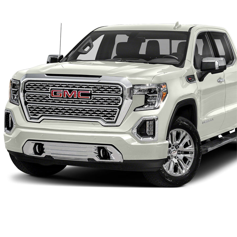 19-21 GMC Sierra 1500 Chrome Front Bumper Protection Mid-Section Skid ...