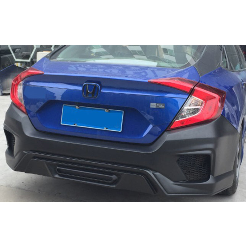16-18 Civic 10th Gen X Sedan Concept Style Rear Bumper Conversion - PP ...