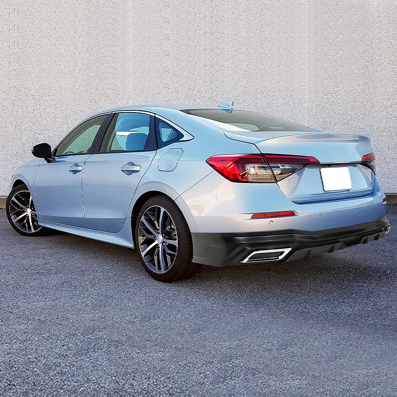22-23 Honda Civic 11th Gen Sedan Rear Bumper Lip Diffuser W/ Muffler T ...