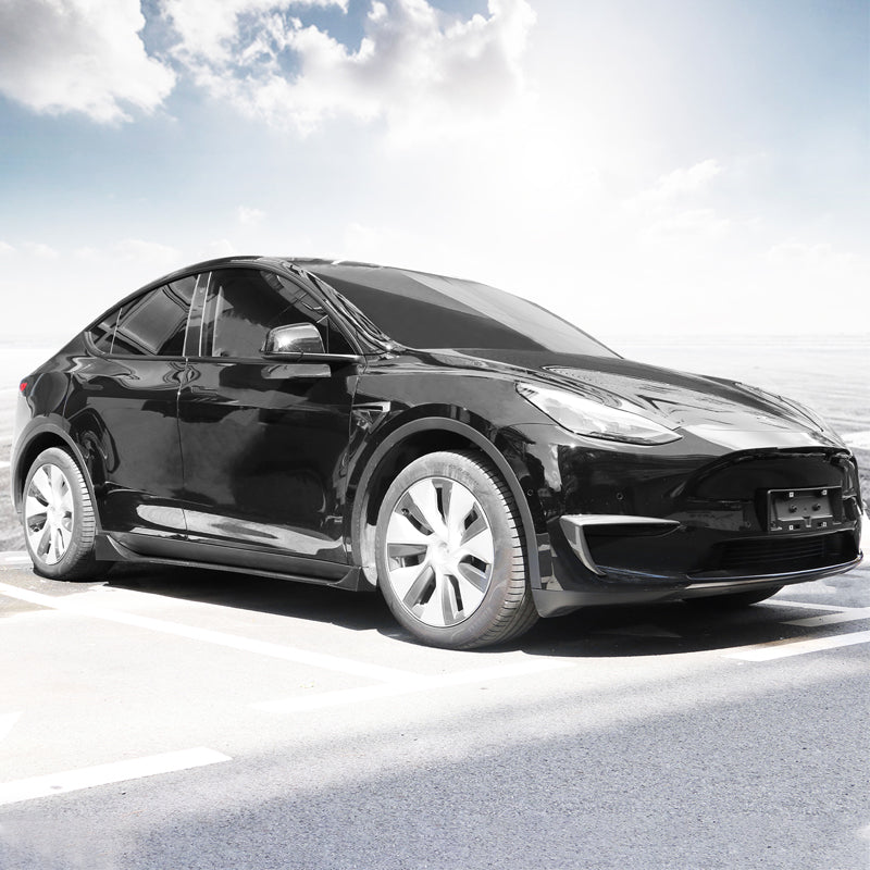 20-22 Tesla Model Y Side Skirts Extension Rocker Panel - Carbon Fiber ...