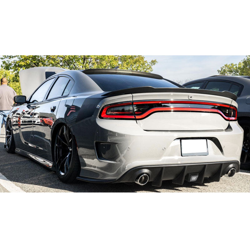 15-20 Dodge Charger SRT Rear Bumper Diffuser Valance W/LED Brake Light ...