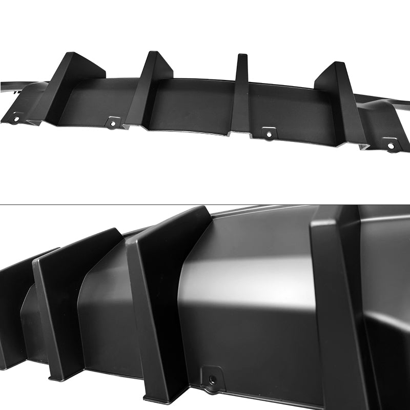 15-22 Dodge Charger Rear Bumper Conversion w/ Rear Diffuser Lip Matte ...