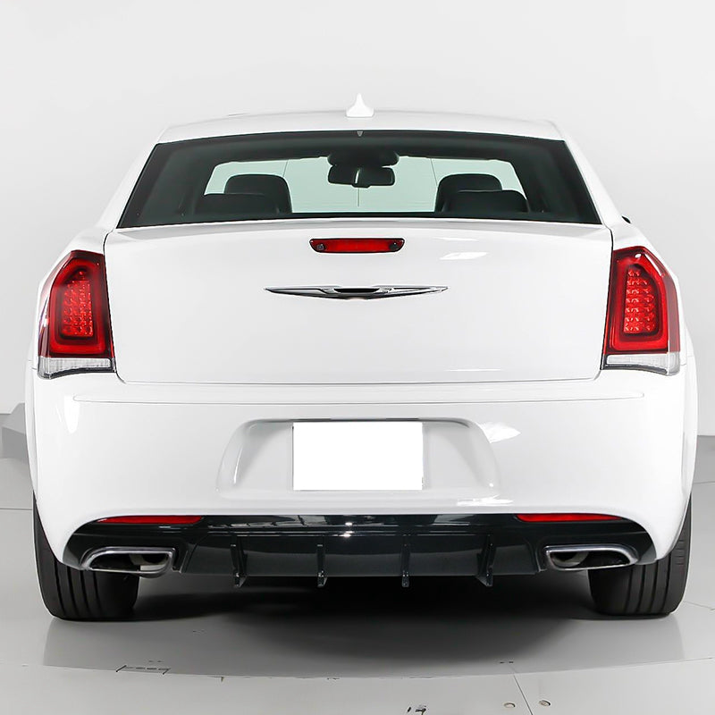 15-22 Chrysler 300 IK V2 Style Rear Diffuser Shark Fin - Gloss Black P ...