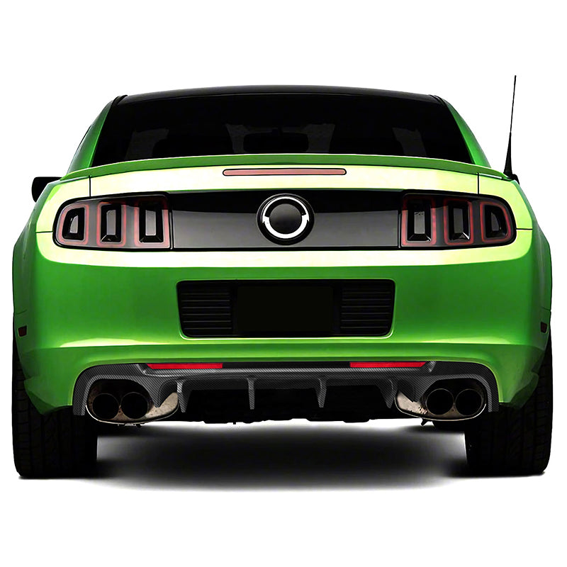 13-14 Ford Mustang GT500 Rear Diffuser Lip W/ V3 Fin - Carbon Fiber Pr ...