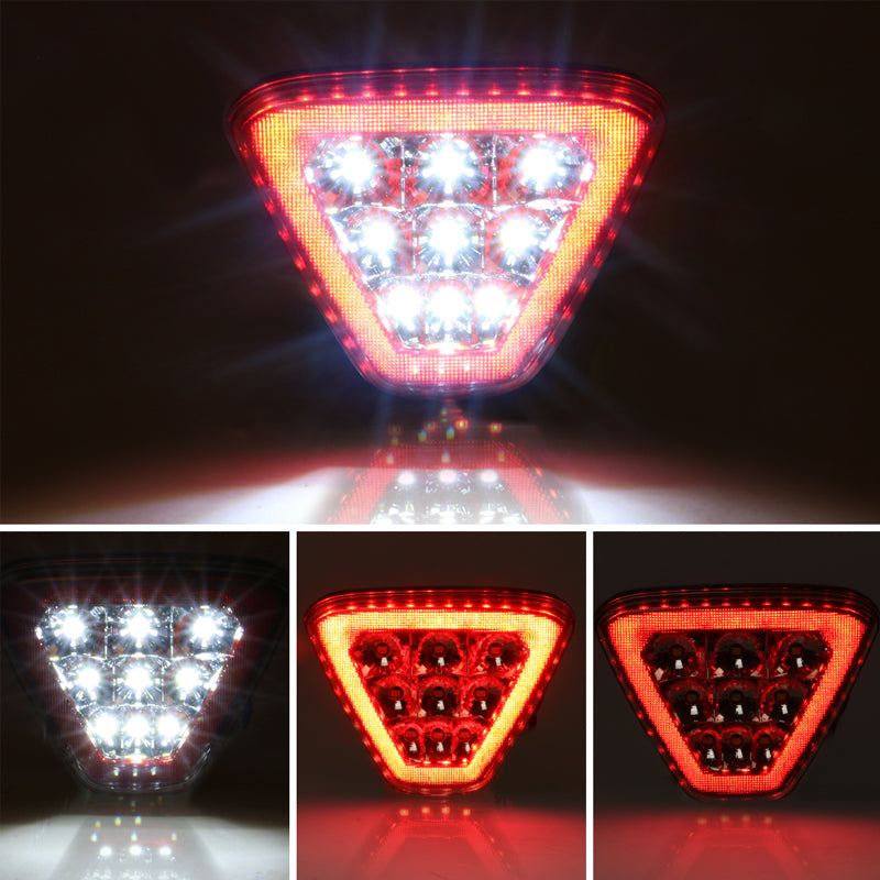Universal Triangle Red LED Rear Tail 3RD Brake Lights Stop Safety Lamp ...